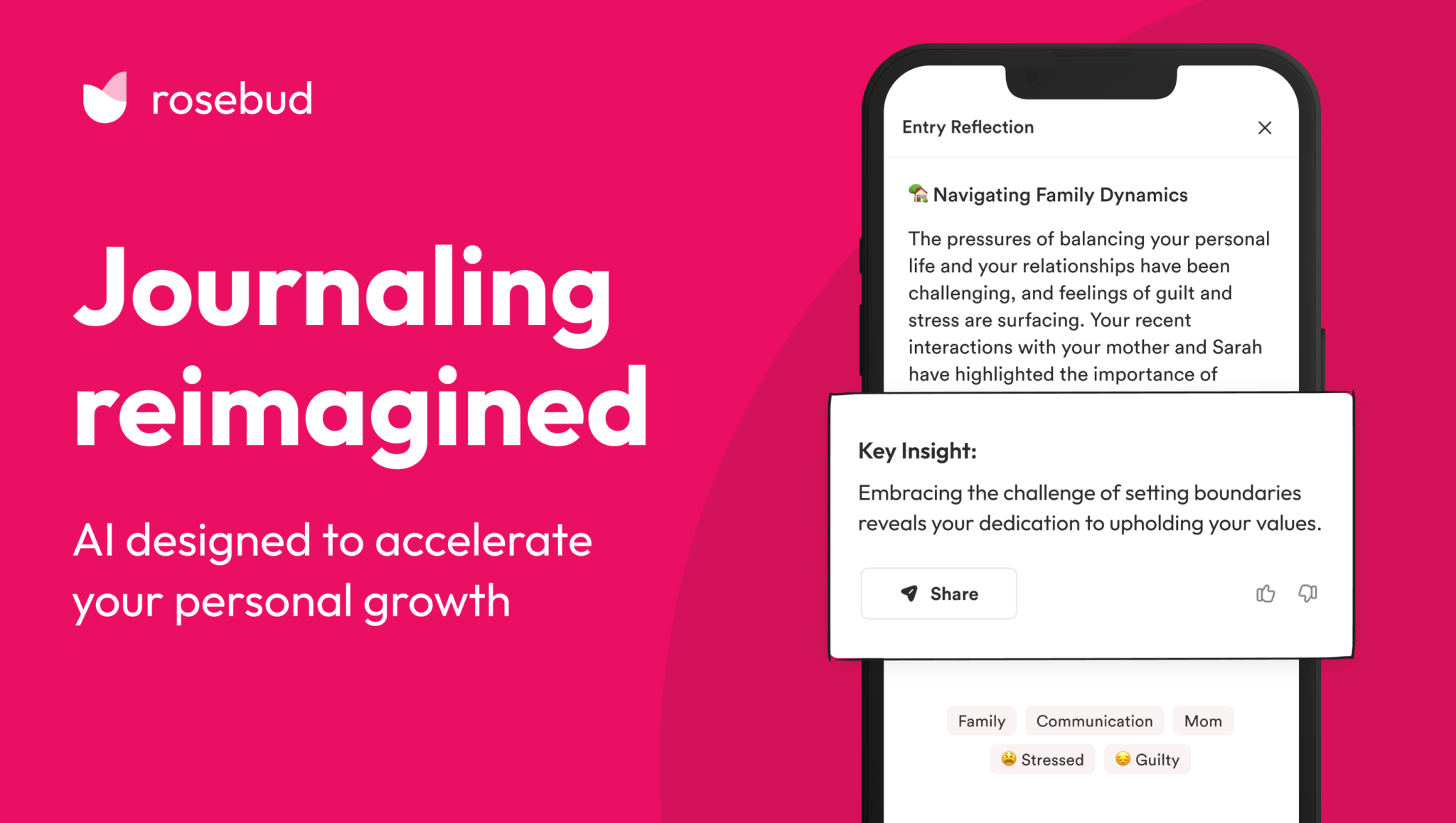 Rosebud : Best AI journaling app - Directory Tools AI